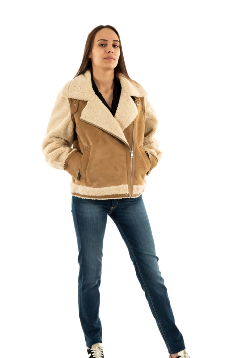 Blouson col large - Marron clair - LOLA ESPELETA