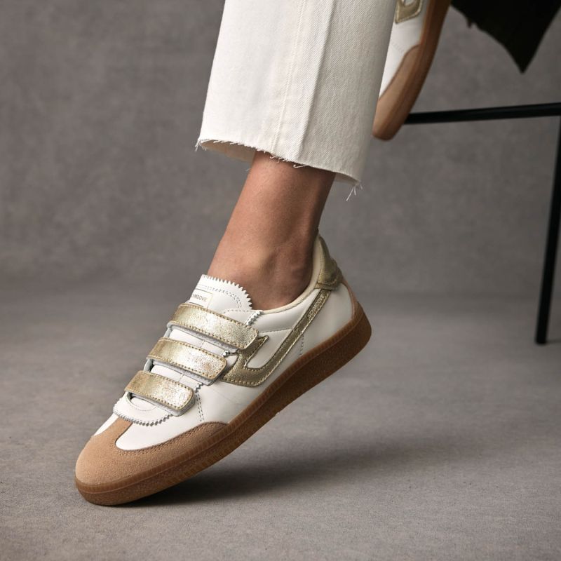 Baskets à scratch Sheffield - Blanc doré - SCHMOOVE WOMEN - Chaussures ...