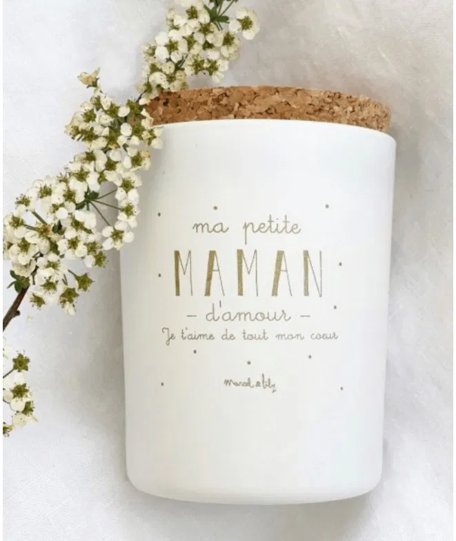 Bougie parfumée Maman d'amour - Blanc doré - MARCEL & LILY - Maison ...