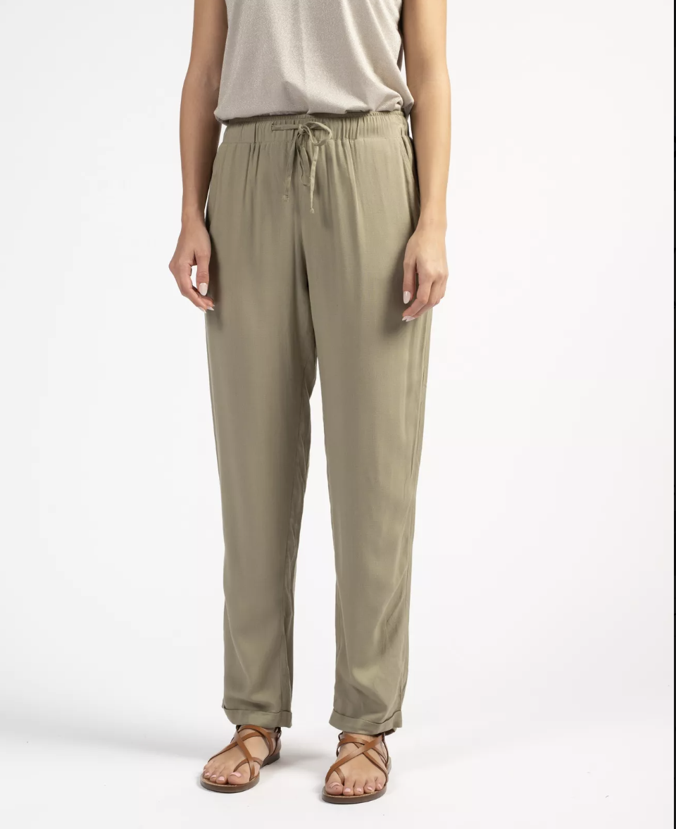 Pantalon en viscose femme Vlaski - Kaki - Sun Valley femme - Lora