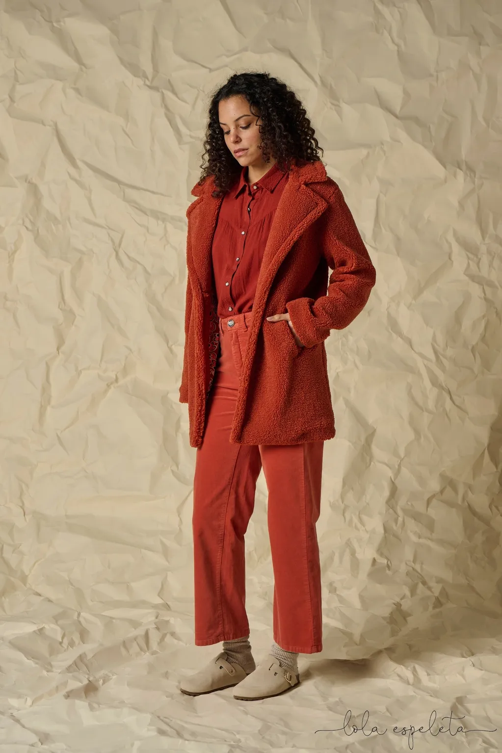 Chemise froncée à manche ballon CH070 - Caramel - LOLA ESPELETA ...