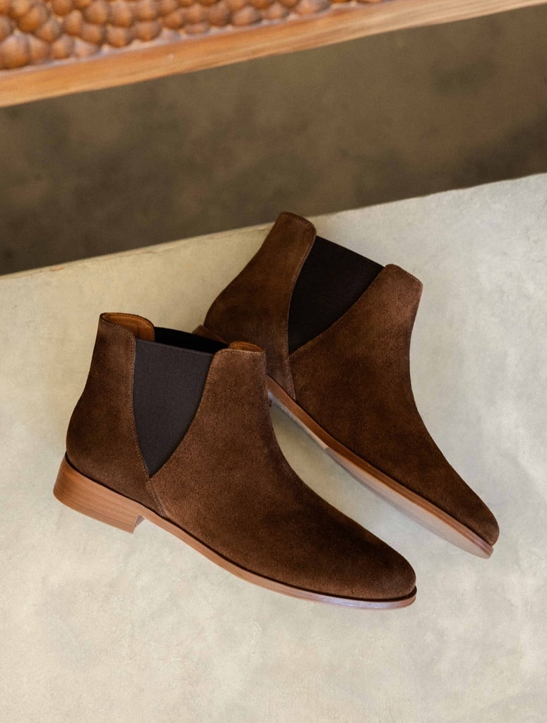 Bottines plates à élastique en daim Chelsea - Brun rockies - BOBBIES ...