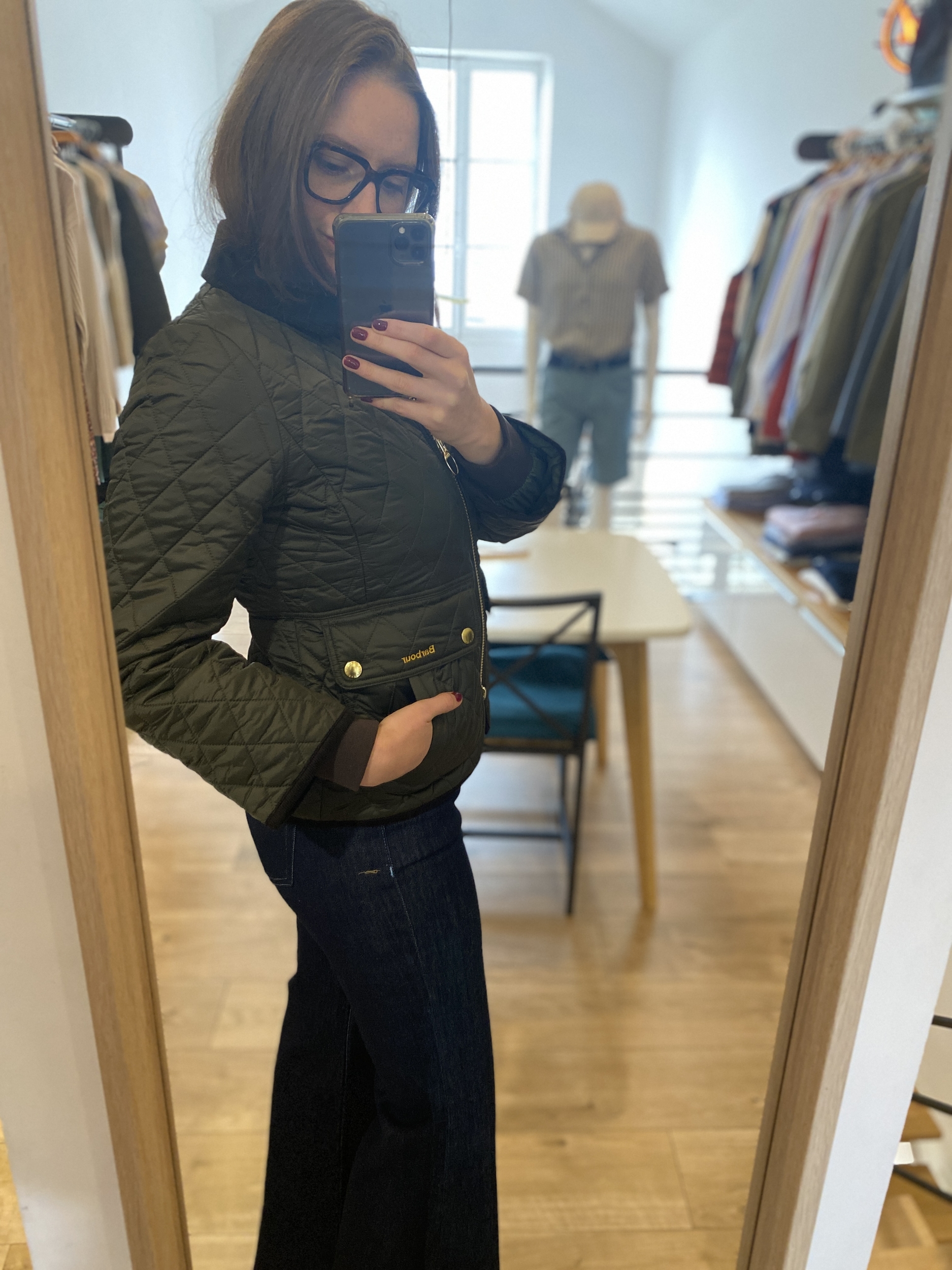 Veste matelassée courte ajustée Beadnell - Sauge - BARBOUR FEMME ...