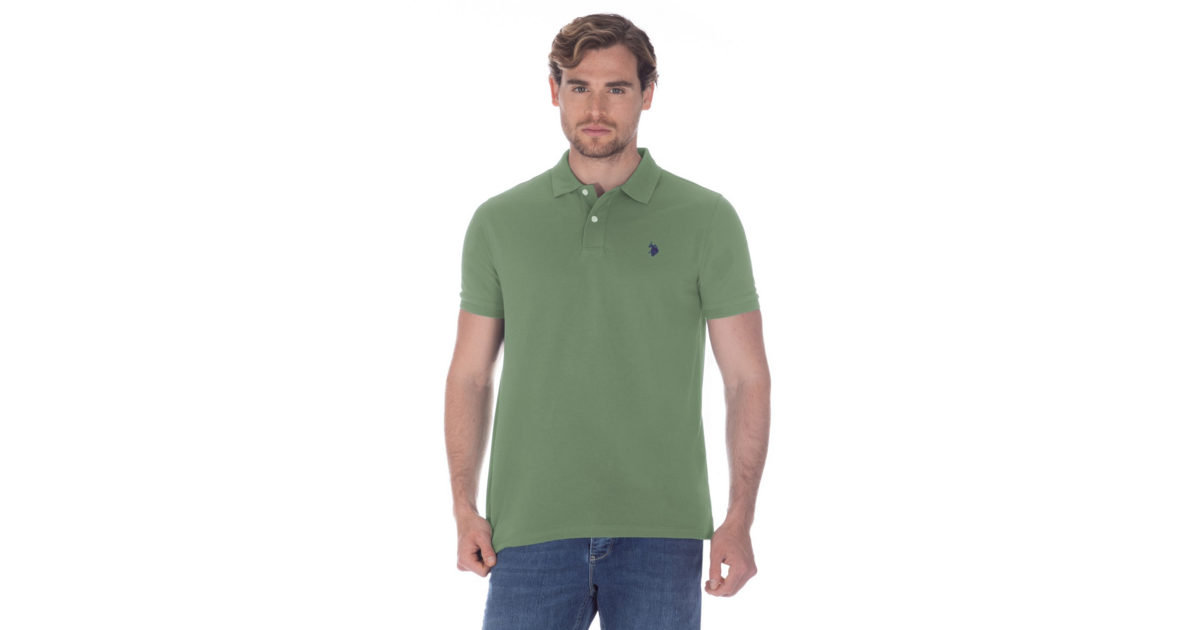 Polo classique à manches courtes - Kaki - US POLO - Prix doux vêtements ...