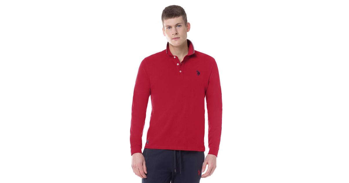 Polo n°256 - rouge - Us polo - Prix doux vêtements Homme/Polos - Lora