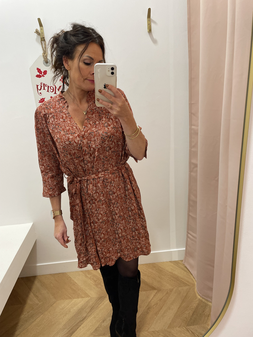 Robe Lisa - Terracotta - GRACE & MILA - Prix doux Vêtements Femme -50% ...