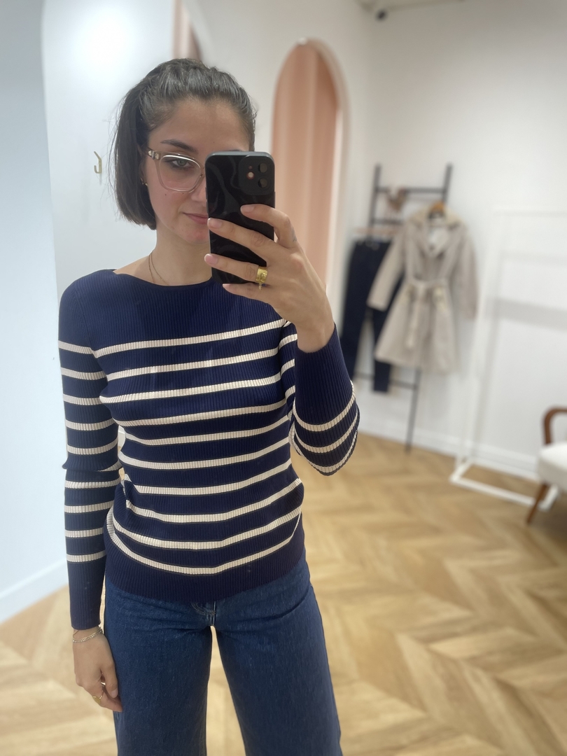 Pull Nateo - Marine - GRACE & MILA - Nouvelle collection Femme/Pulls & Cardigans & Sweats - Lora