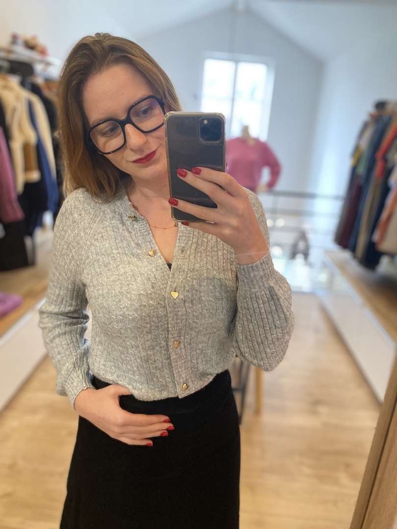 Cardigan Charlotta - Gris - FABIENNE CHAPOT - Nouvelle collection Femme/Pulls & Cardigans ...