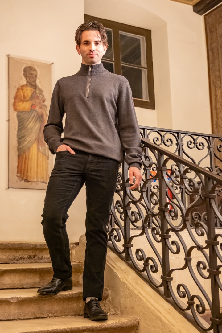 Pantalon SLIM en velours - Noir - IKKS MEN - Prix doux vêtements Homme ...