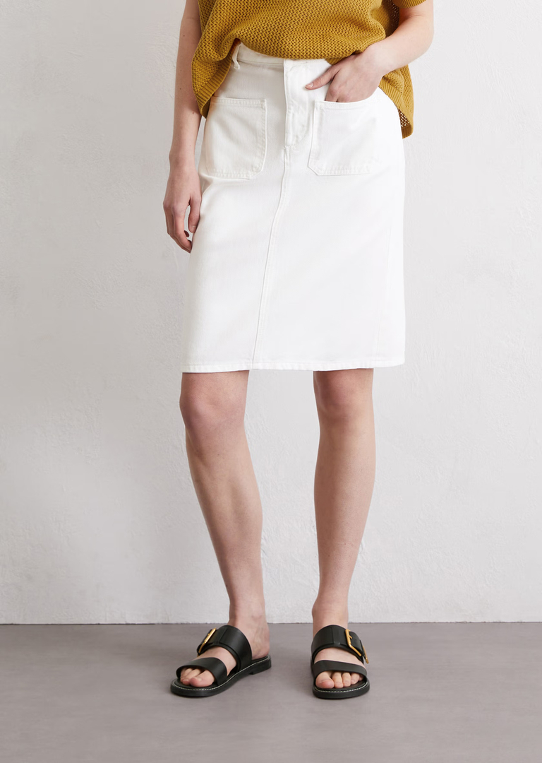 Jupe jean skinny - Blanc - MARC'O POLO FEMME - Vêtement FEMME/Jupes - Lora