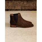 Bottines plates à élastique en daim Chelsea - Brun rockies - BOBBIES ...