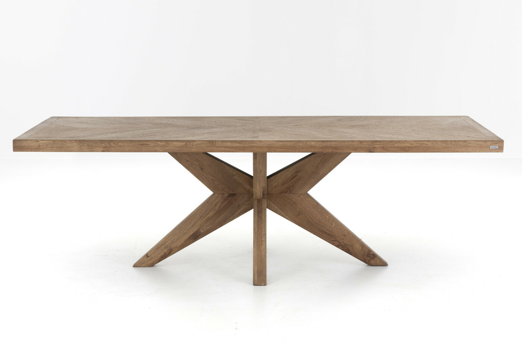 Table à manger Chêne avec Pied en étoile - FLAMANT - 240 cm - Villa ...