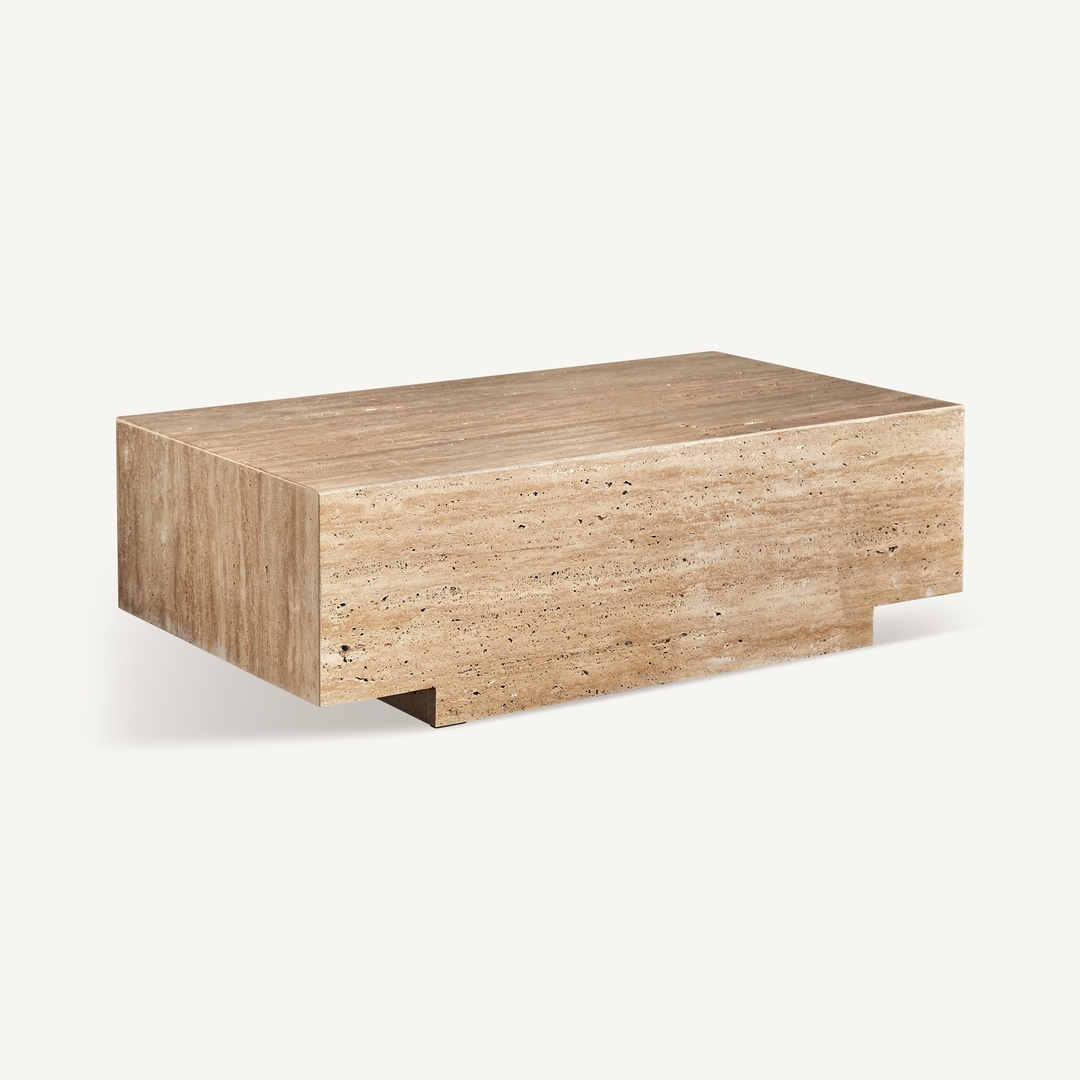 Table Basse En Travertin Beige – Élégance Naturelle - TABLES/TABLES ...