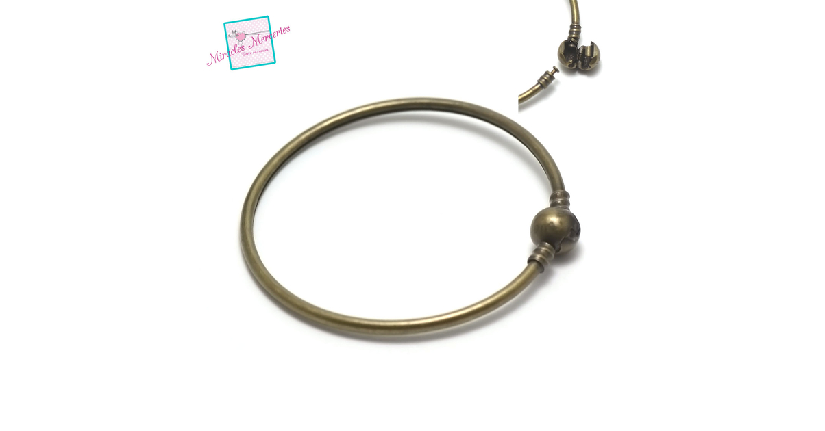 1 bracelet jonc avec fermeture clip n°2, bronze - Support bracelet ...