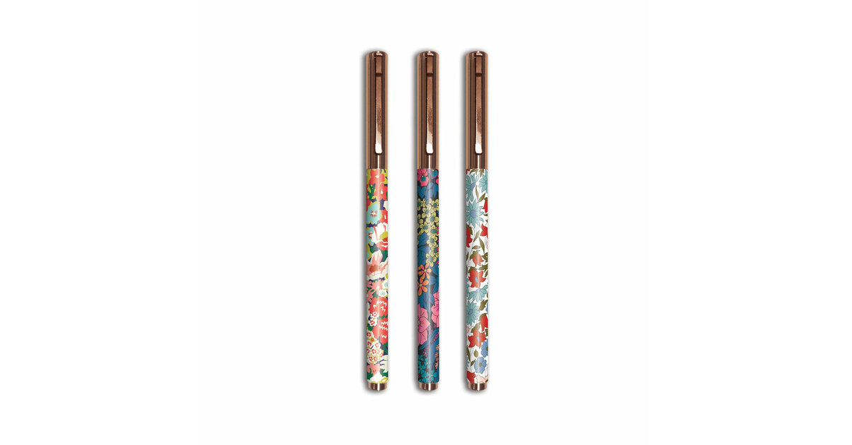 Set de 3 stylos métal Liberty Floral - - 7ème étoile