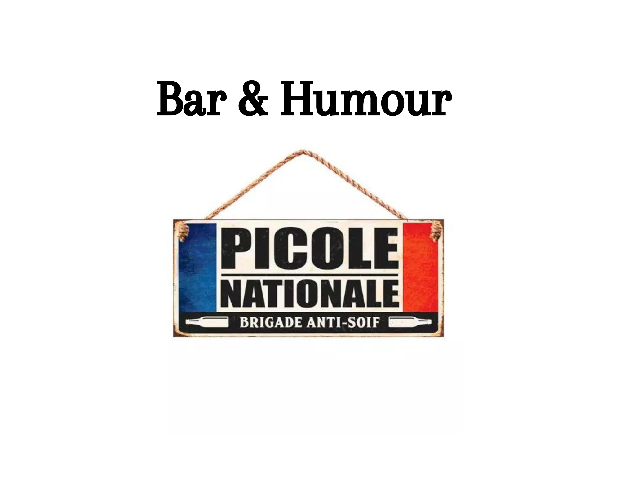 Plaque métal vintage, décoration rétro, déco humoristique