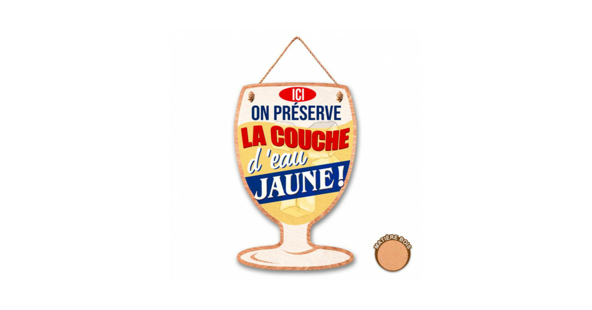 Plaque verre de jaune - PLAQUES METAL/Bar & Humour - inexmob