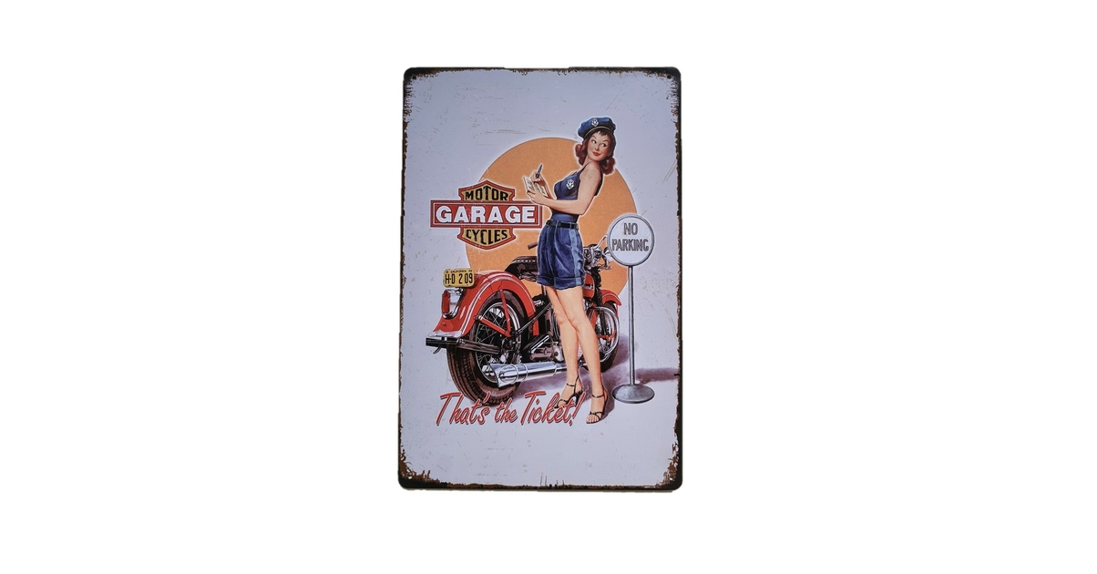 Plaque pin up police - PIN'UP & ROUTE 66 - inexmob