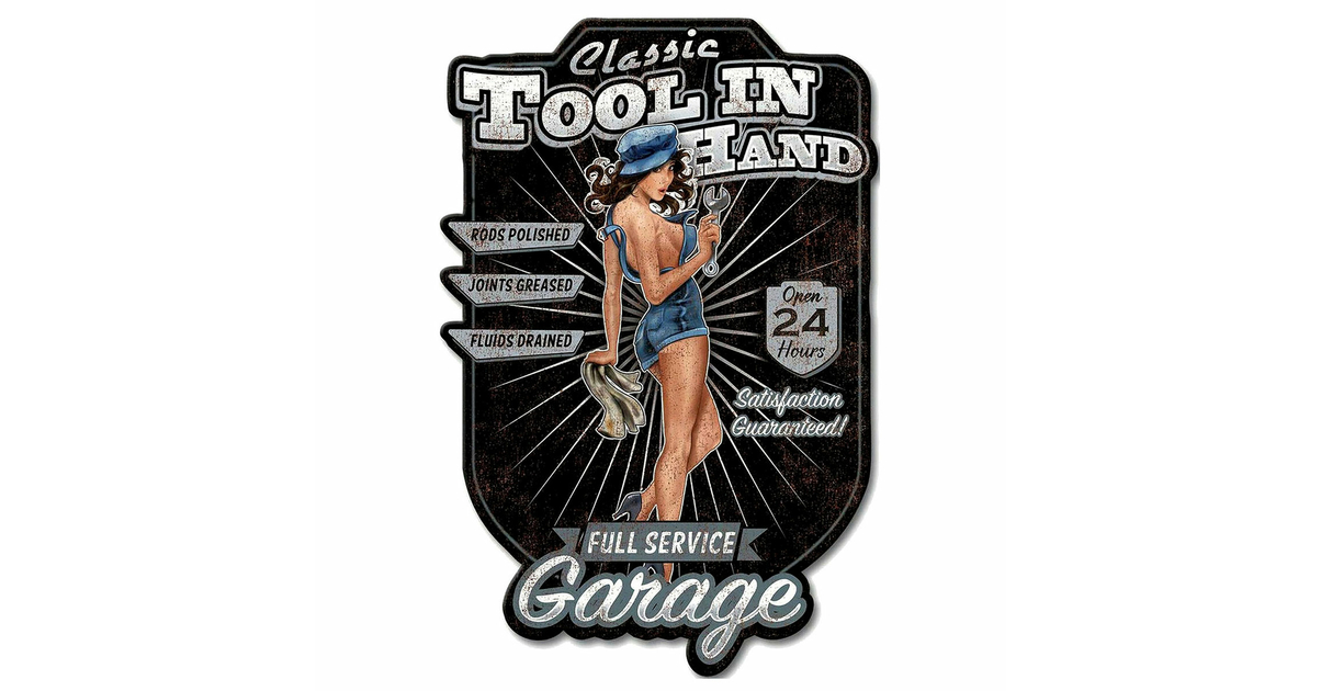 Plaque pin up full service garage - PIN'UP & ROUTE 66 - inexmob