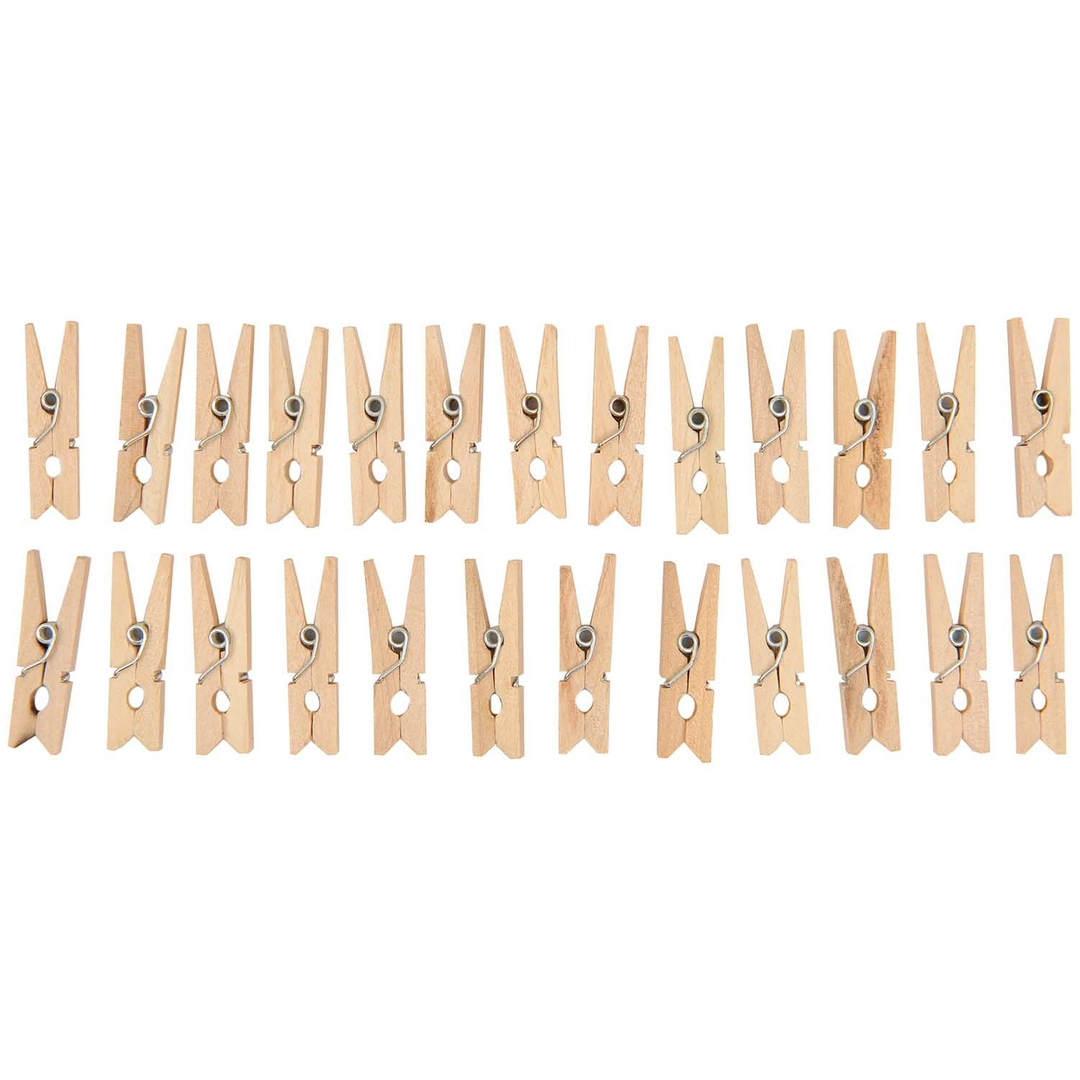 25 petites pinces en bois - Pinces, clips, twists - La Paqueterie