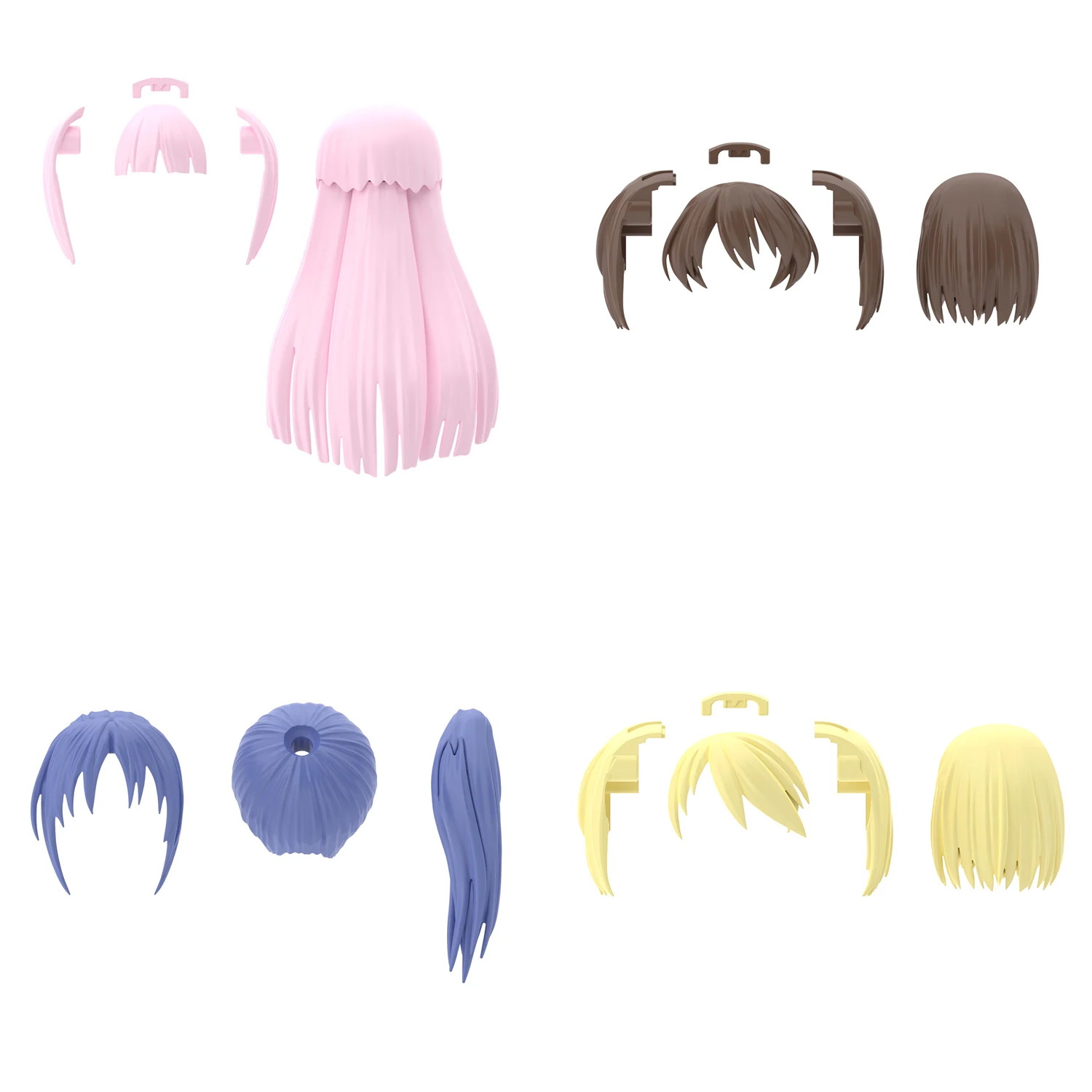 BANDAI 30MS Option Hair Style Parts Vol.6 All 4 Types - Maquettes Mecha ...