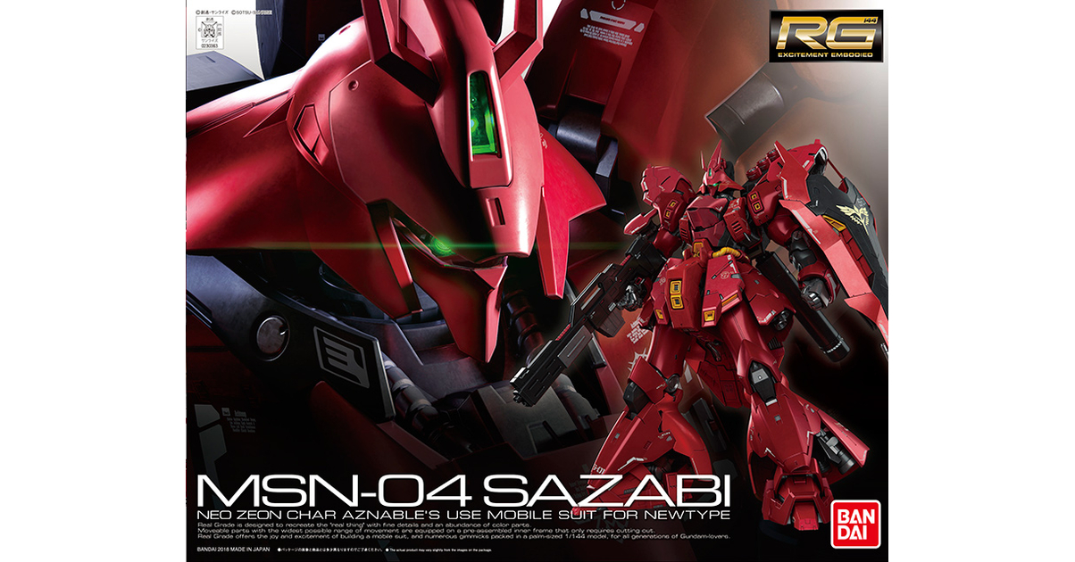 BANDAI GUNPLA RG 1/144 SAZABI - gunpla-shop