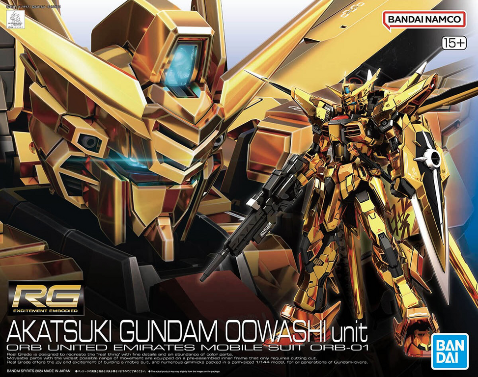 BANDAI 1/144 RG Akatsuki Gundam (Oowashi Pack) - GUNPLA 1/144/Real ...