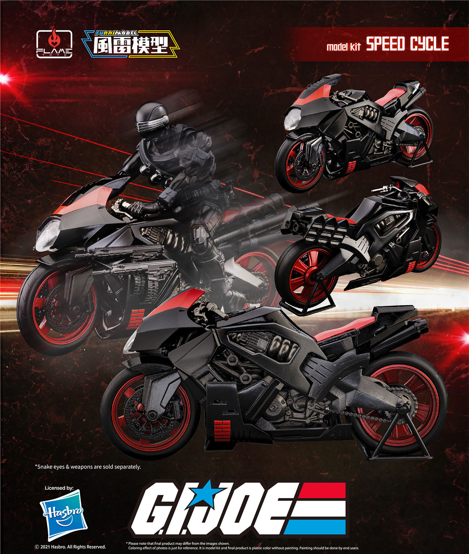 FLAME TOYS GI JOE FIGURINE FURAI MODEL PLASTIC MODEL KIT SPEED CYCLE 15 ...
