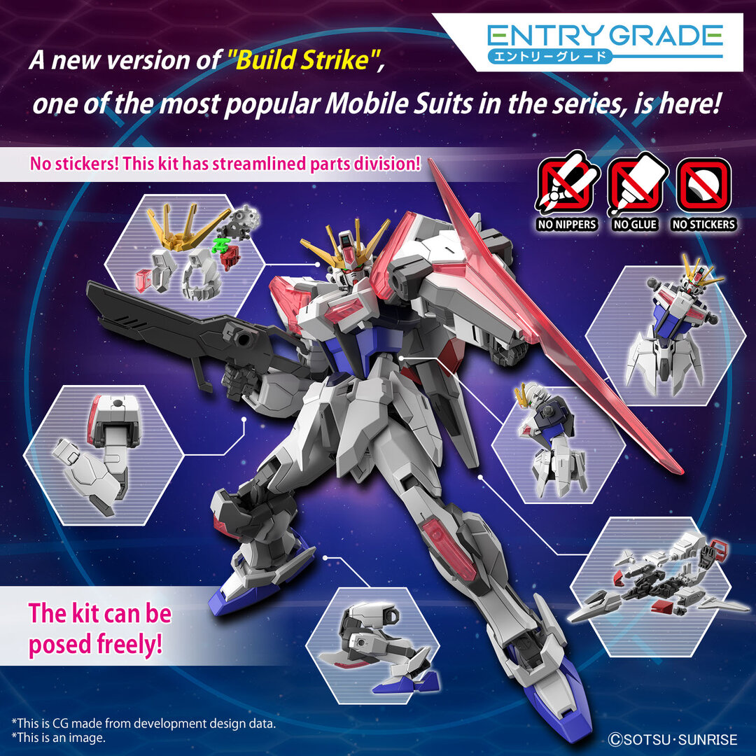 BANDAI GUNDAM BUILD MULTIVERSE HGBM Entry Grade 1/144 Build Strike ...