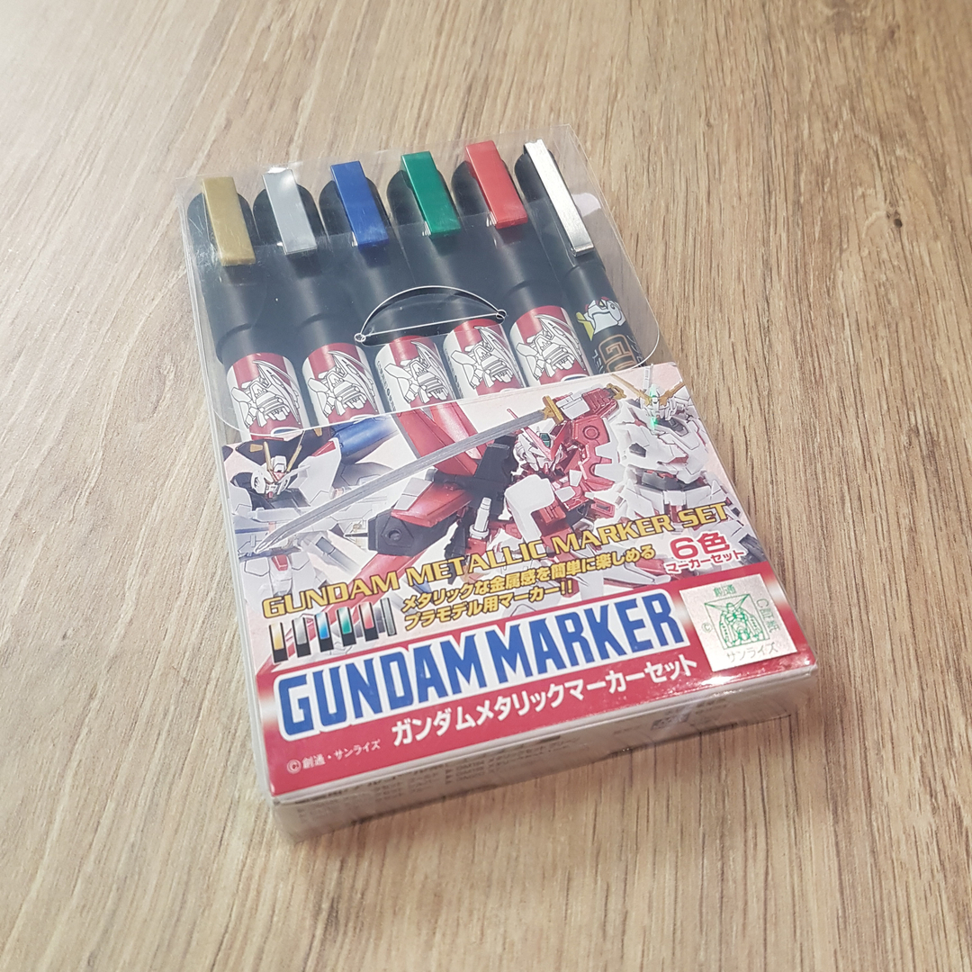 BANDAI GUNPLA MARKER GUNDAM SET METALLIC - OUTILS & PEINTURES/MARKERS ...