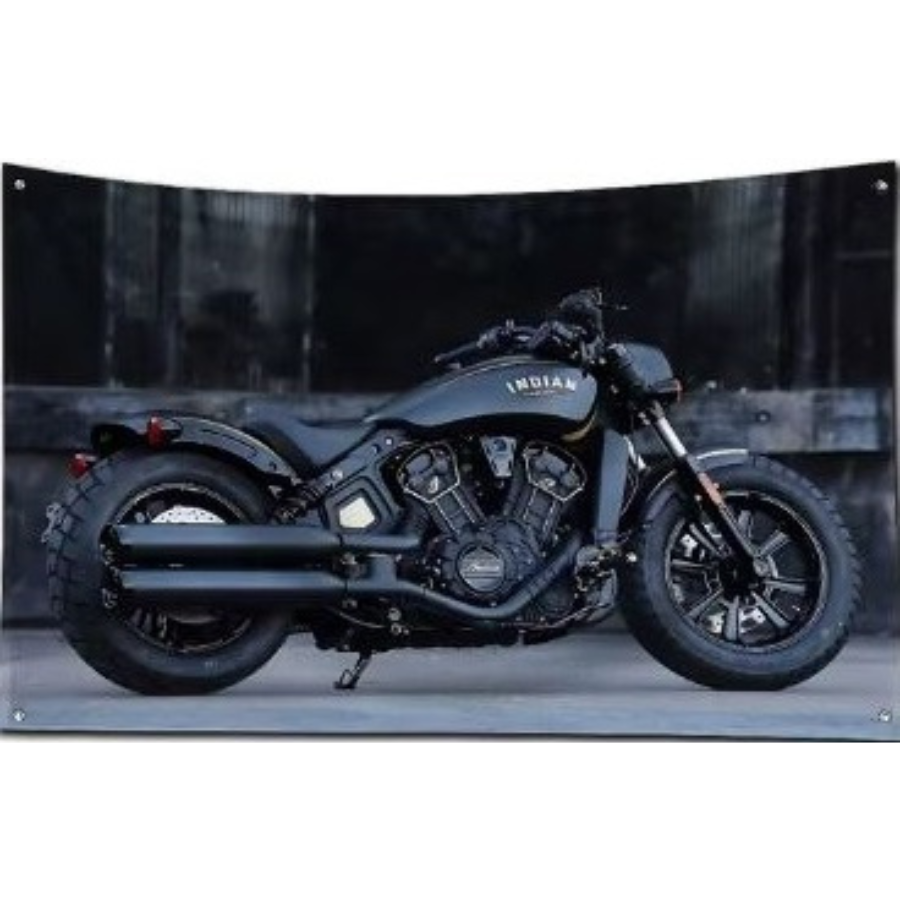 Drapeau Indian Bobber Custom Noir