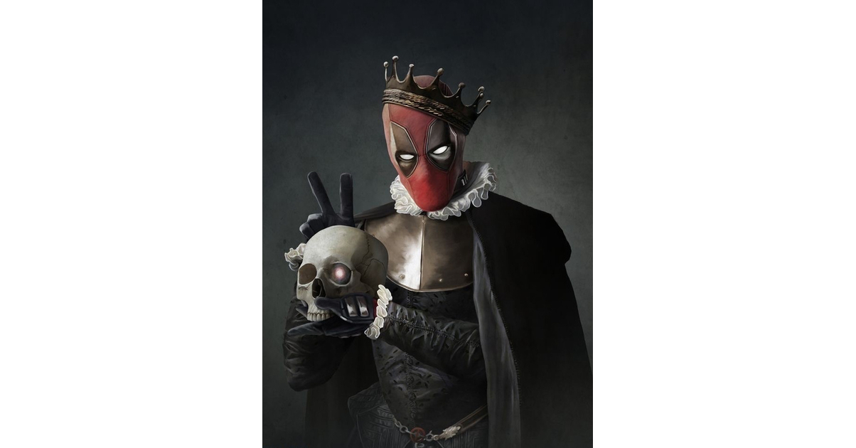 DEADPOOL shakespeare renaissance - Création Art Vintage/Plaque pop ...