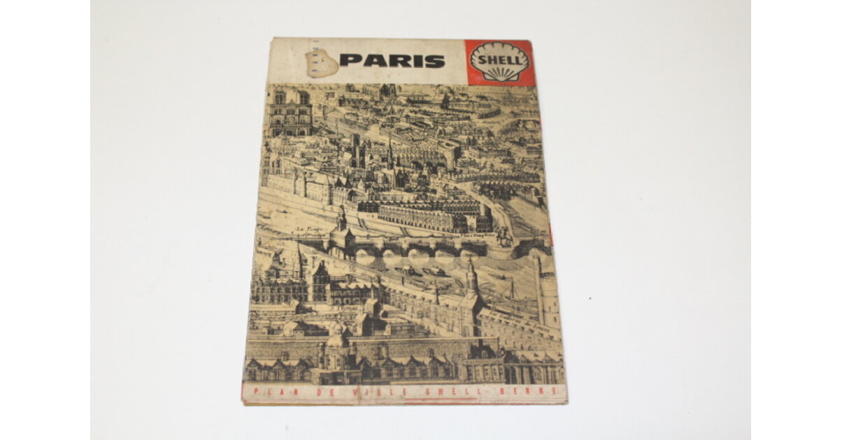 ancienne carte de PARIS SHELL pour déco ou collection - AUTOMOBILIA ou ...