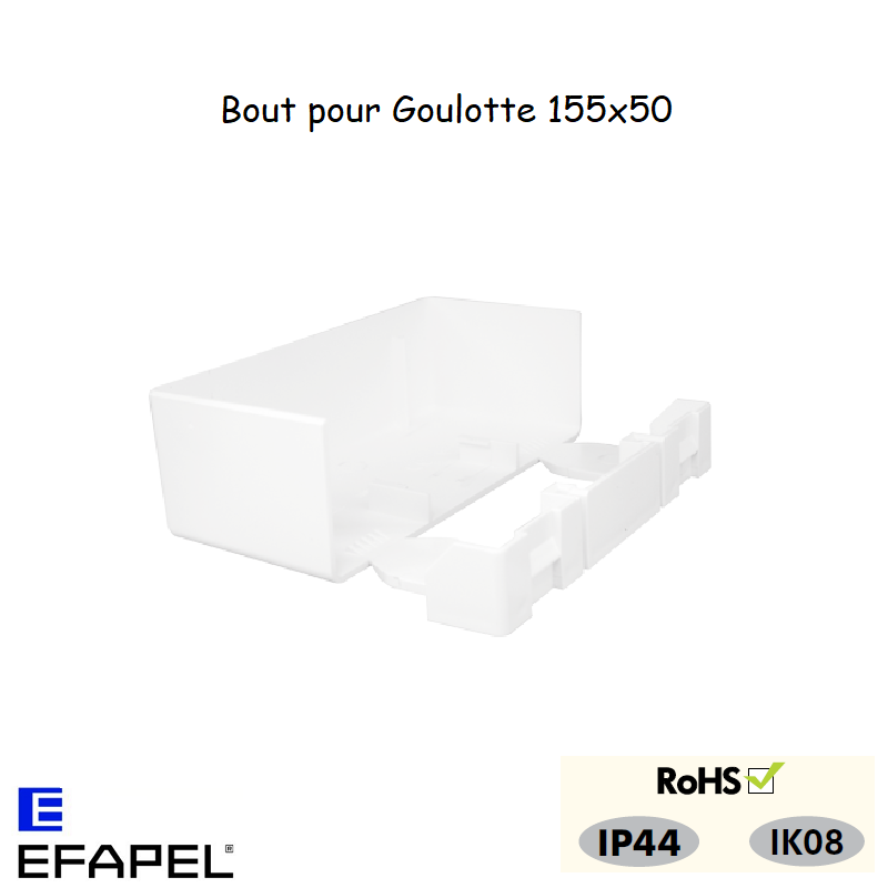 Bout pour Goulotte L45 155x50 Accessoire Goulottes Appareillables