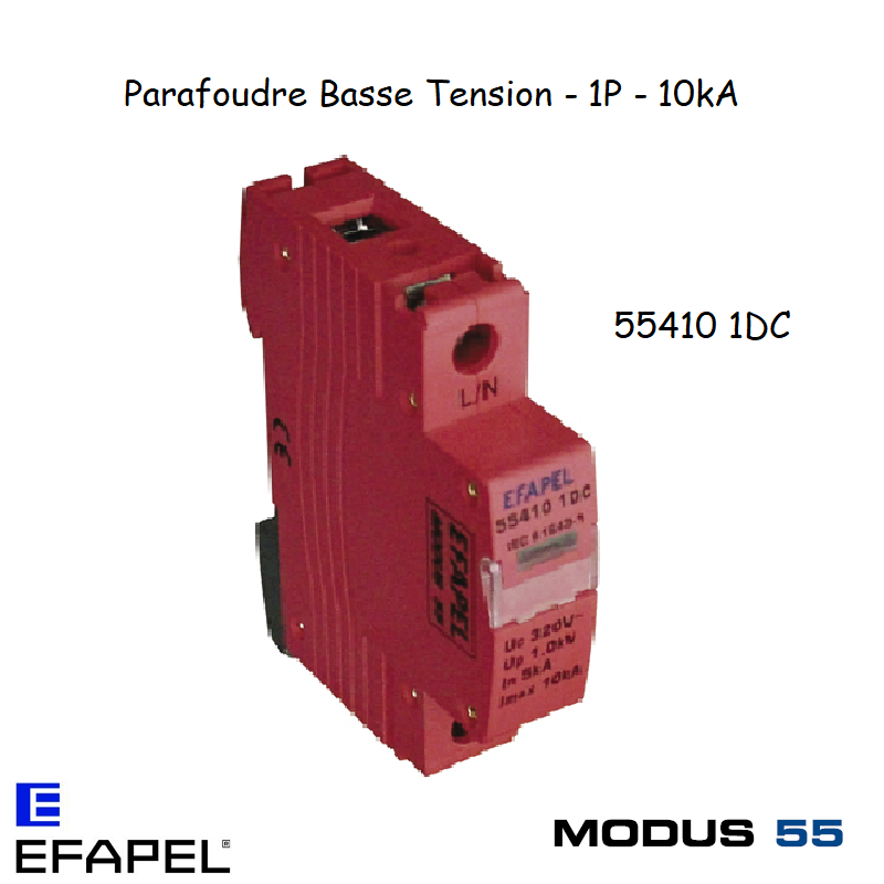 Parafoudre Basse Tension 1P - 10kA - Parafoudre - Lampe Eclair