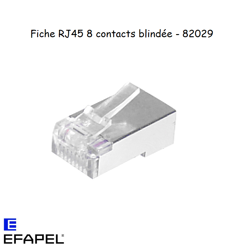 Fiche RJ45 FTP 8 contacts - Blindée - Coupleurs & Connecteurs