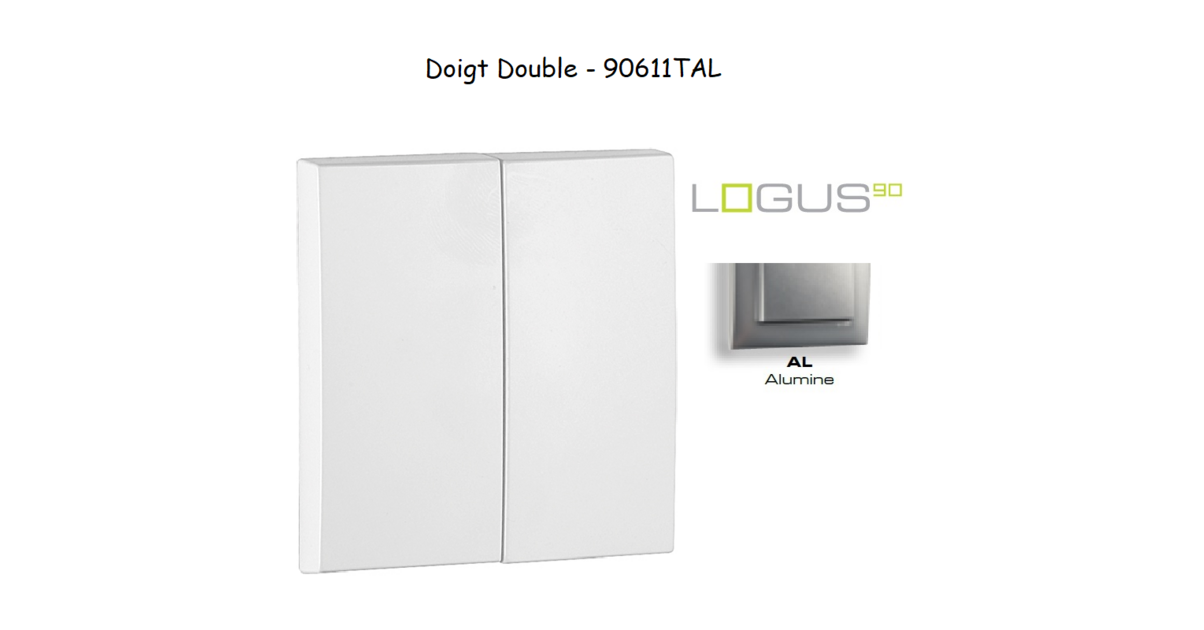 Doigt Double Logus90 couleur Gris Alumine de EFAPEL
