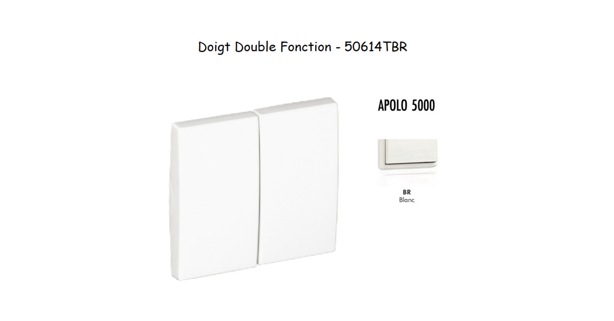 Doigt pour Mécanisme Double Fonction Apolo5000 BLANC de EFAPEL