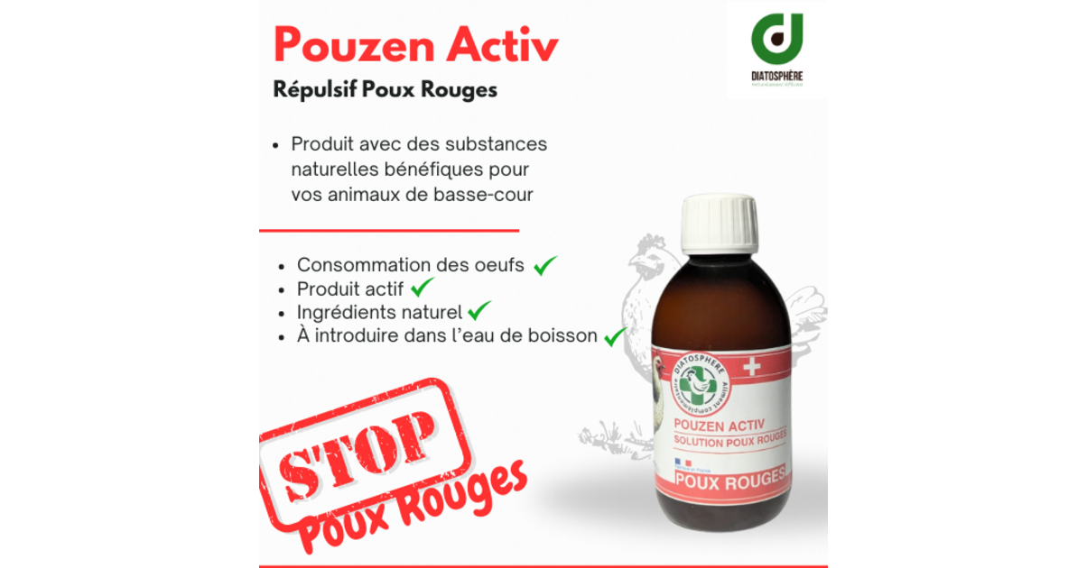 PouZen Activ - Traitement Naturel Efficace Contre les Poux Rouges des ...