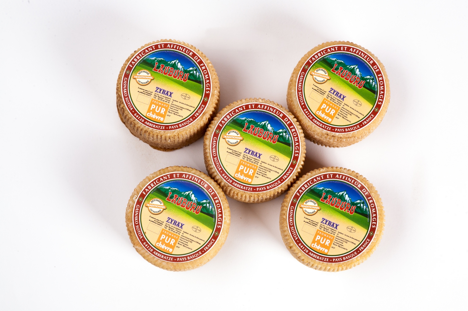 Tomme de Chèvre Lauburu/Zyrax - Fromage artisanal du Pays Basque