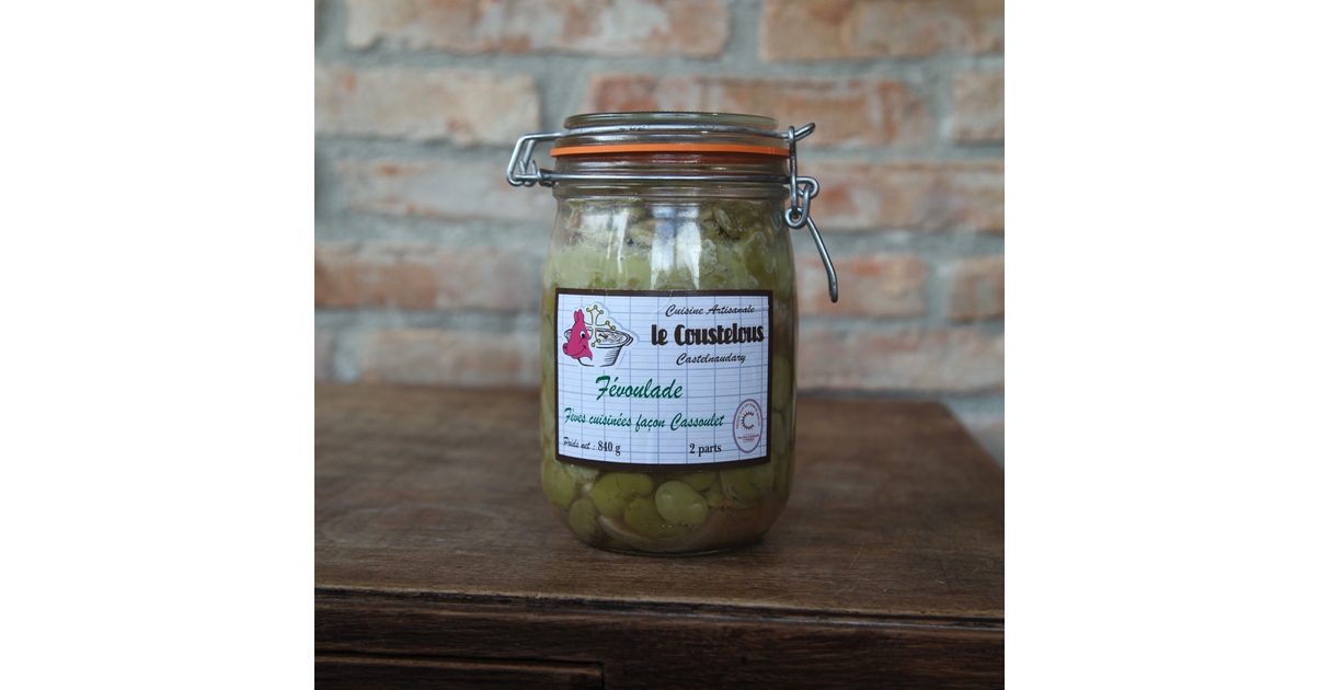 FEVOULADE, fèves cuisinées façon Cassoulet 840g - Le Coustelous