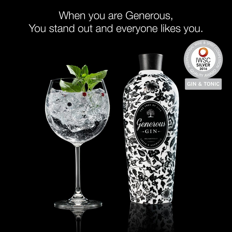 Gin Generous "Original" 70 cl - Gin Français- Luxfood Shop