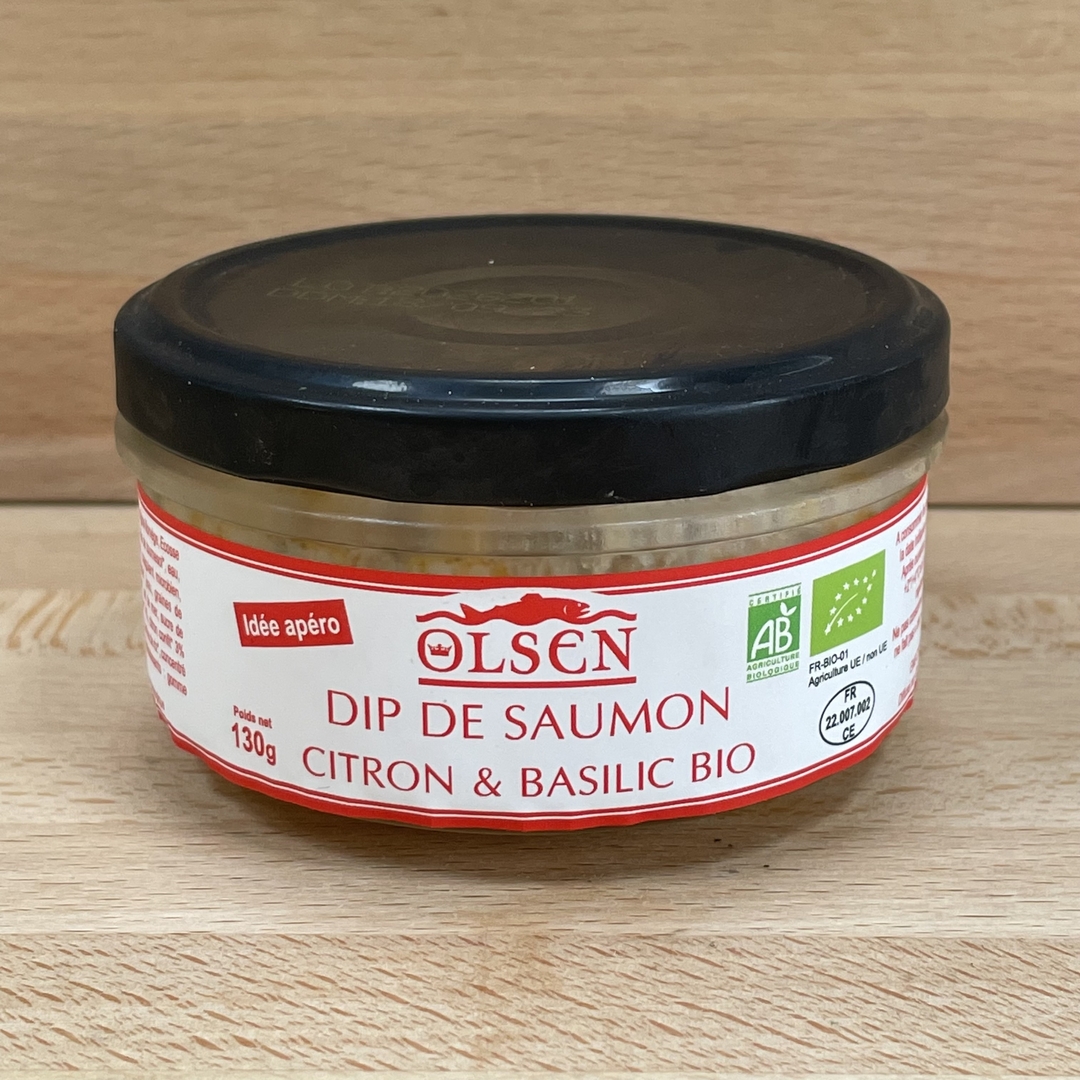 Dip de saumon, citron et basilic bio verrine 130g OLSEN
