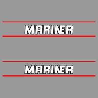 2 stickers MARINER ref 1 serie 2 - MOTEUR HORSBORD/MARINER - automotostick