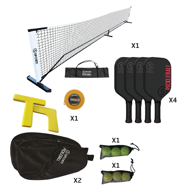 KIT COMPLET PICKLEBALL FIBRE DE VERRE Sporti - PICKLEBALL/KITS COMPLETS ...