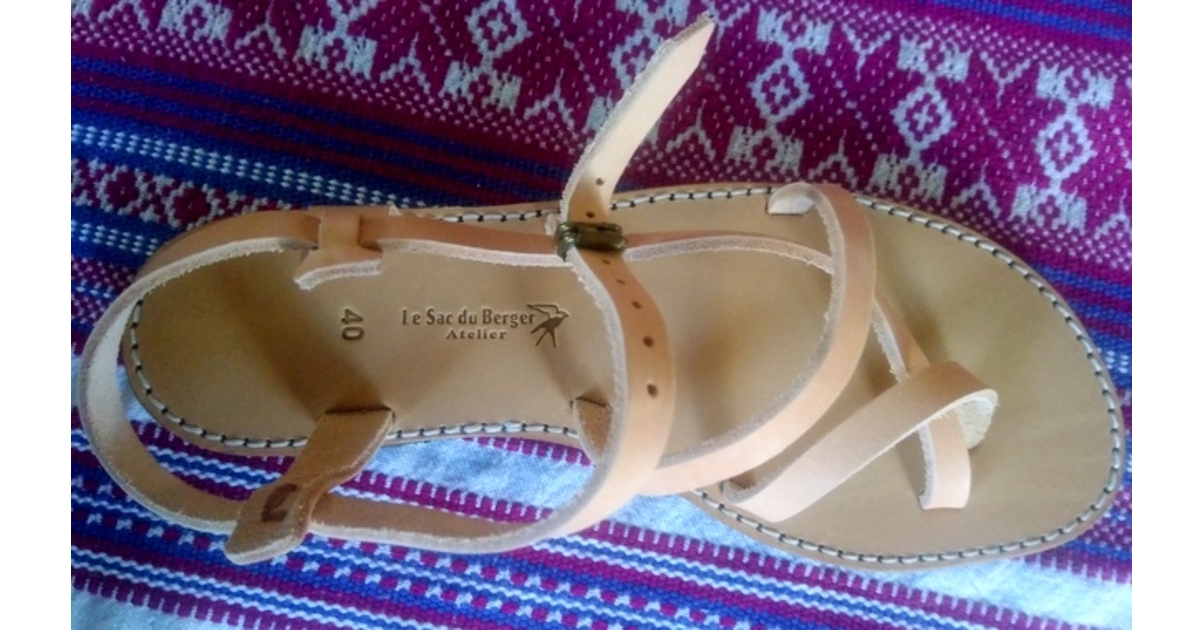 SANDALE ROMAINE - ATELIER CUIR OCCITANIE - pyrenees-e-shop
