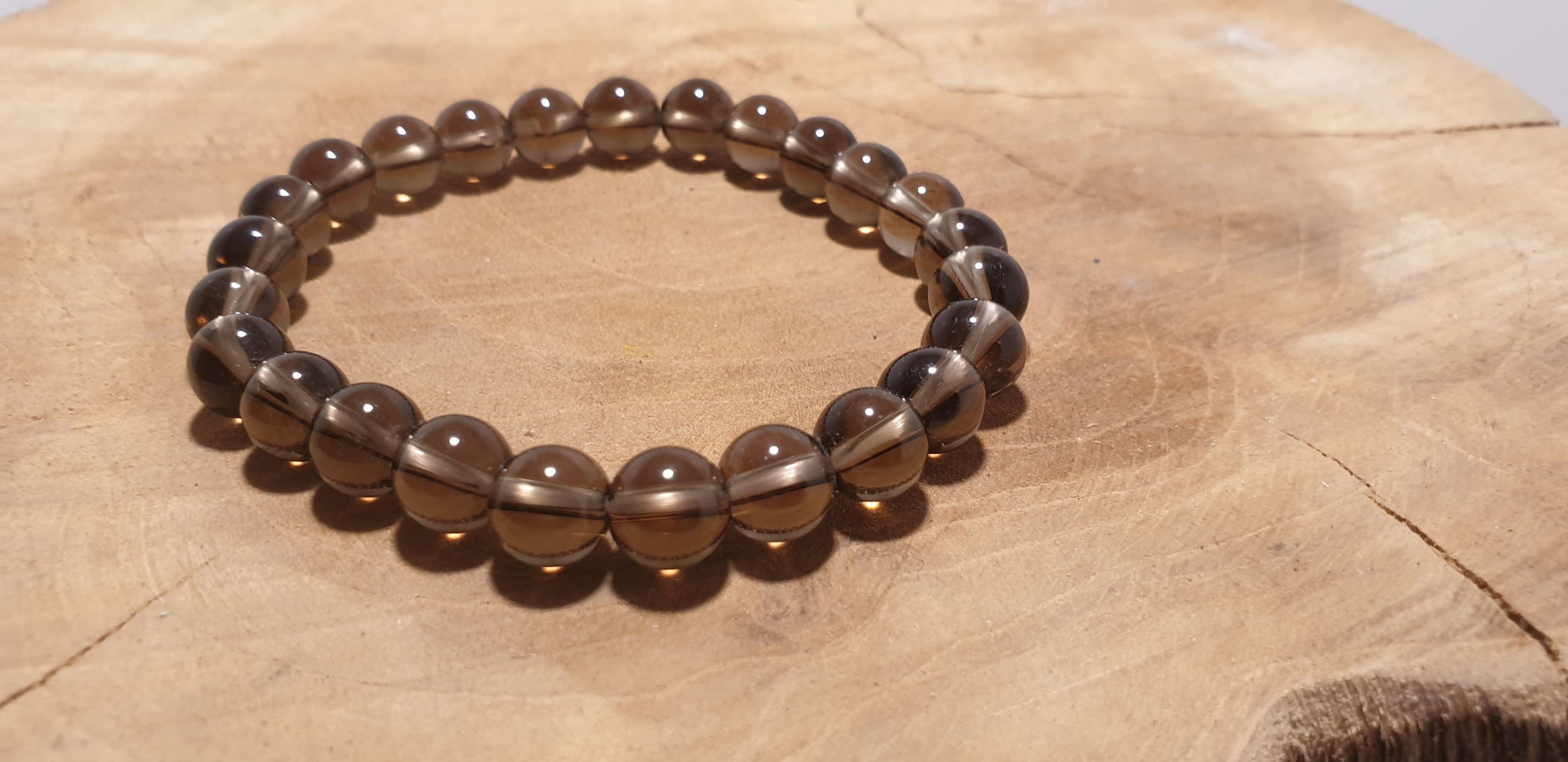 Bracelet en pierre naturelle de quartz fumé - Bijoux et accessoires ...