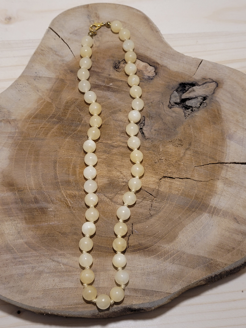 Collier en pierres naturelles de calcite orange - Bijoux et accessoires ...