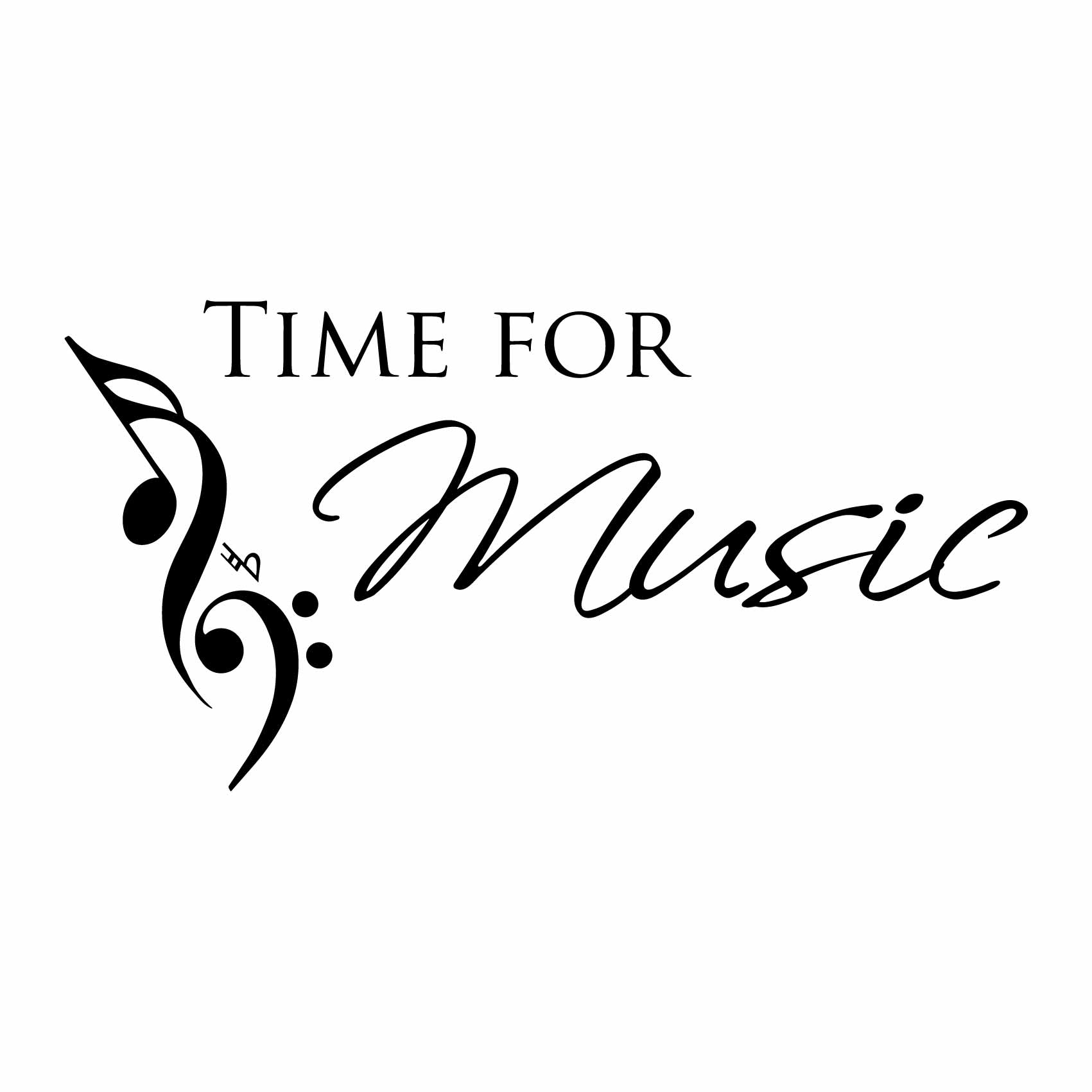 Stickers Time for Music - Autocollant muraux et deco