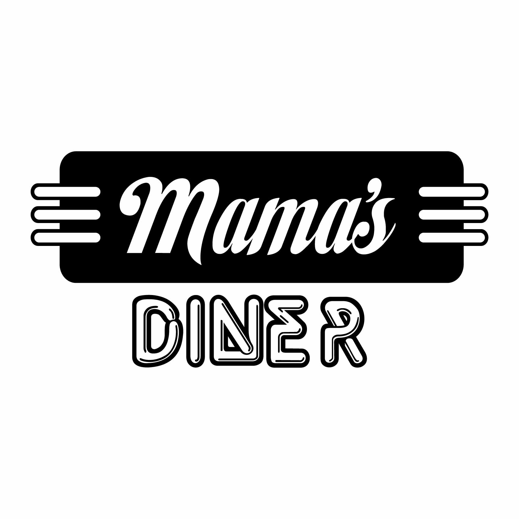 Stickers Vintage Mama's Diner - Autocollant muraux et deco